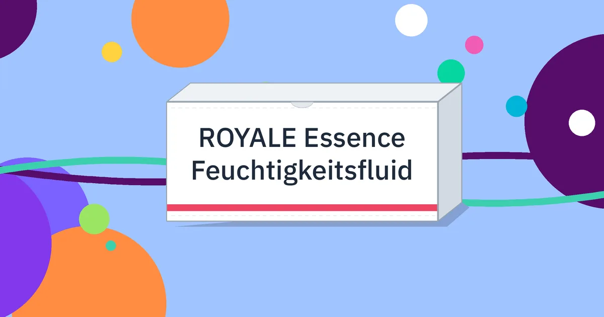 Symbolbild: Packung mit der Aufschrift ROYALE Essence Feuchtigkeitsfluid (PZN 13746965) – Verfügbarkeit und Bezug in Apotheken in Frankfurt am Main
