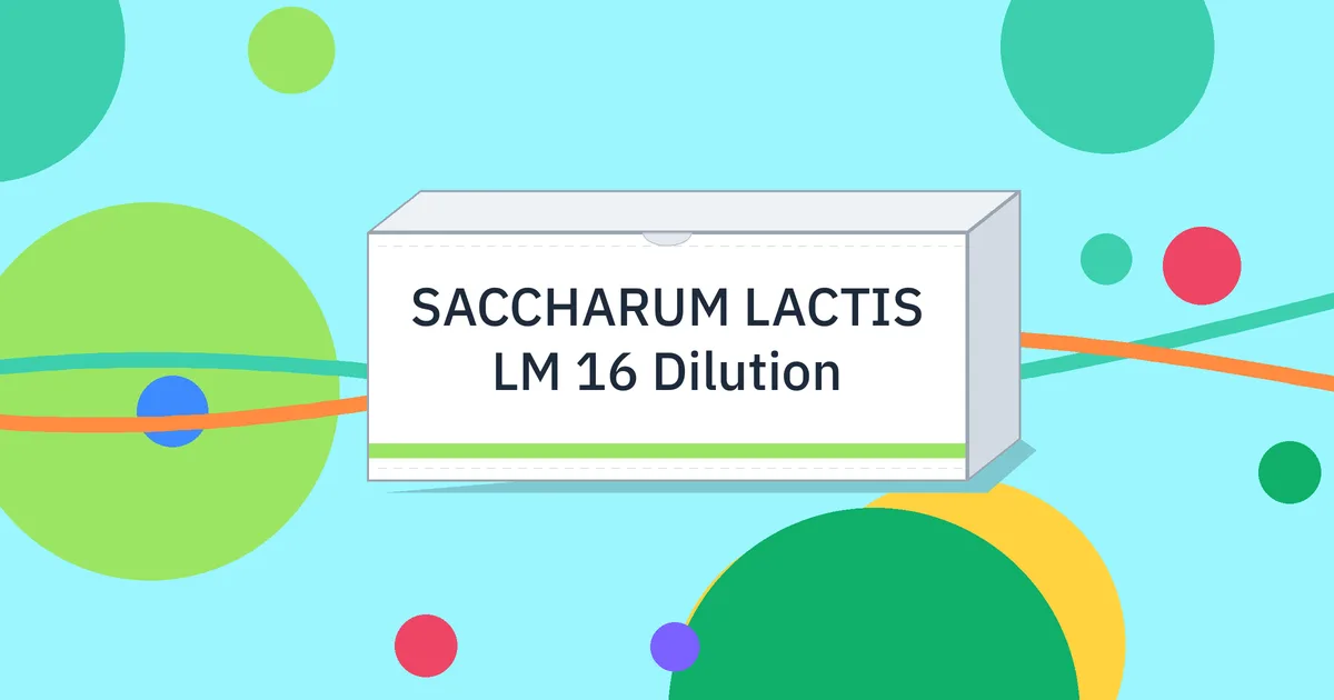 Symbolbild: Packung mit der Aufschrift SACCHARUM LACTIS LM 16 Dilution (PZN 13176775) – Verfügbarkeit und Bezug in Apotheken in Frankfurt am Main