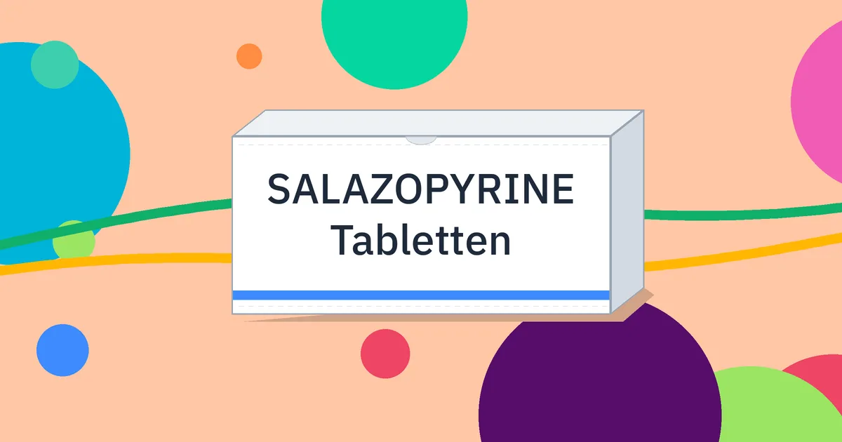 Symbolbild: Packung mit der Aufschrift SALAZOPYRINE Tabletten (PZN 01604527) – Verfügbarkeit und Bezug in Apotheken in Frankfurt am Main