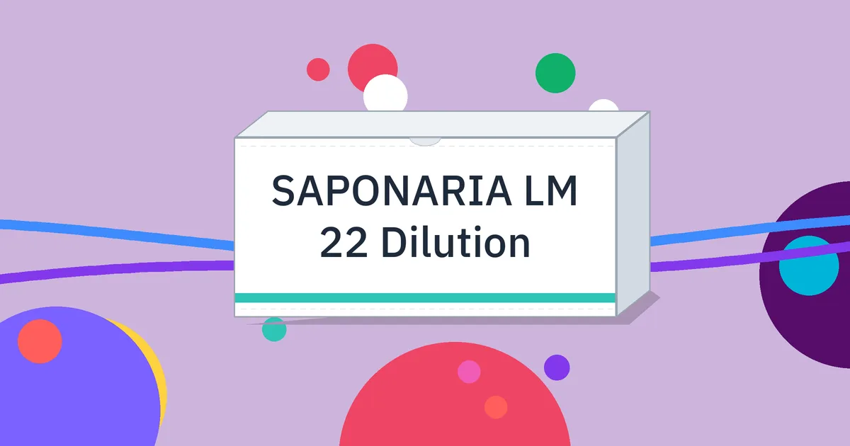 Symbolbild: Packung mit der Aufschrift SAPONARIA LM 22 Dilution (PZN 13686542) – Verfügbarkeit und Bezug in Apotheken in Frankfurt am Main