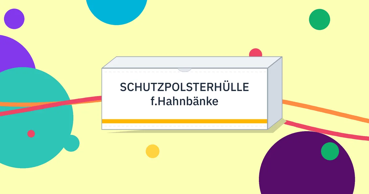 Symbolbild: Packung mit der Aufschrift SCHUTZPOLSTERHÜLLE f.Hahnbänke (PZN 04209872) – Verfügbarkeit und Bezug in Apotheken in Frankfurt am Main