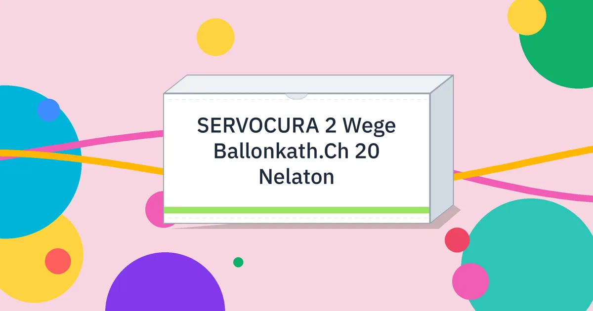 Symbolbild: Packung mit der Aufschrift SERVOCURA 2 Wege Ballonkath.Ch 20 Nelaton (PZN 05491534) – Verfügbarkeit und Bezug in Apotheken in Frankfurt am Main