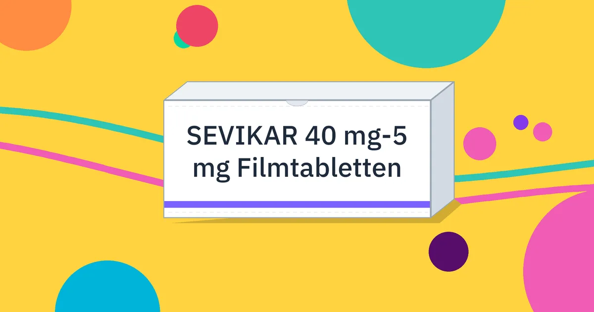 Symbolbild: Packung mit der Aufschrift SEVIKAR 40 mg-5 mg Filmtabletten (PZN 17584761) – Verfügbarkeit und Bezug in Apotheken in Frankfurt am Main