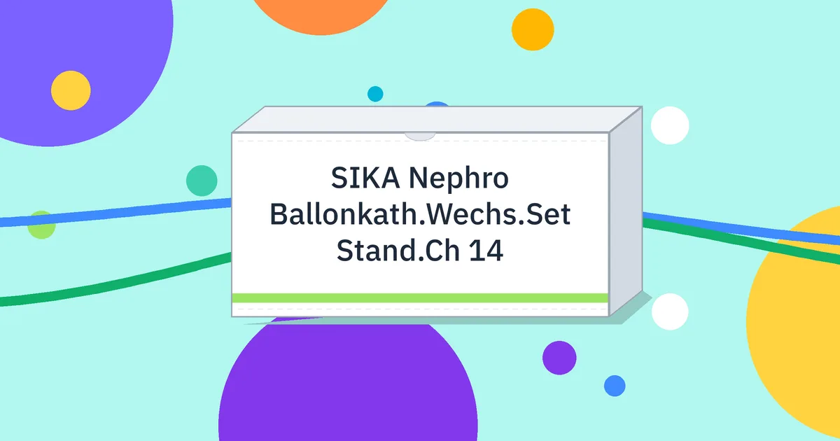 Symbolbild: Packung mit der Aufschrift SIKA Nephro Ballonkath.Wechs.Set Stand.Ch 14 (PZN 03409451) – Verfügbarkeit und Bezug in Apotheken in Frankfurt am Main