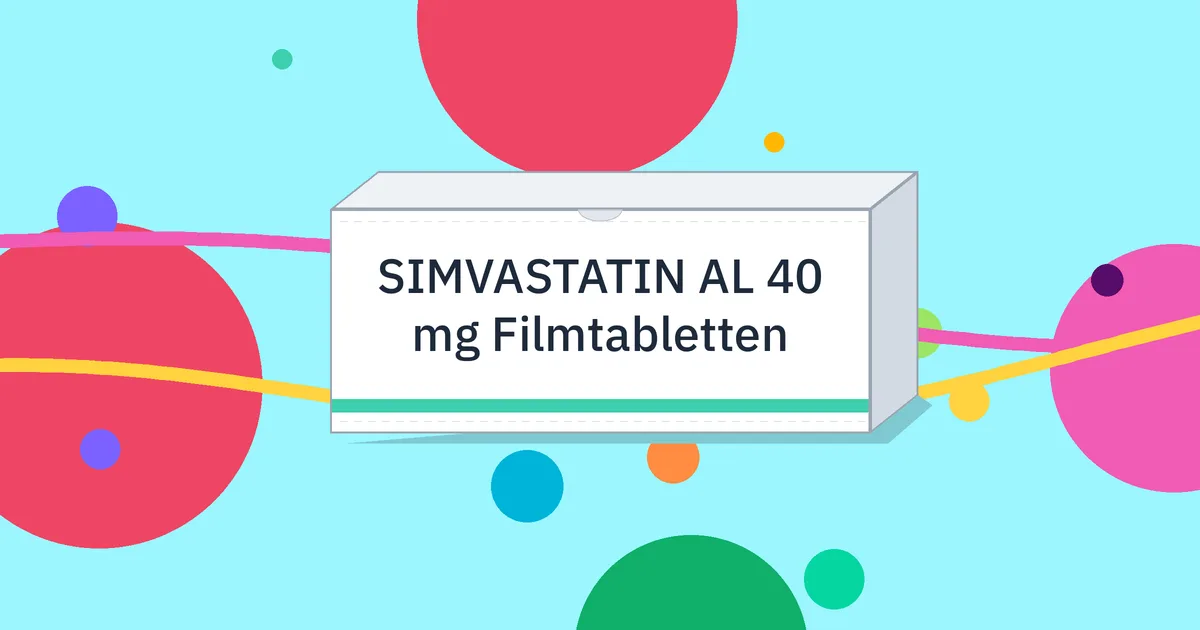 Symbolbild: Packung mit der Aufschrift SIMVASTATIN AL 40 mg Filmtabletten (PZN 04105055) – Verfügbarkeit und Bezug in Apotheken in Frankfurt am Main