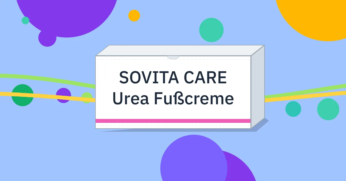 Symbolbild: Packung mit der Aufschrift SOVITA CARE Urea Fußcreme (PZN 10930763) – Verfügbarkeit und Bezug in Apotheken in Frankfurt am Main