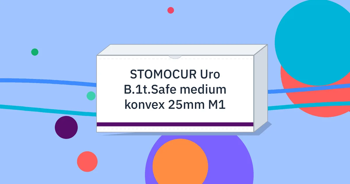 Symbolbild: Packung mit der Aufschrift STOMOCUR Uro B.1t.Safe medium konvex 25mm M1 (PZN 17617466) – Verfügbarkeit und Bezug in Apotheken in Frankfurt am Main