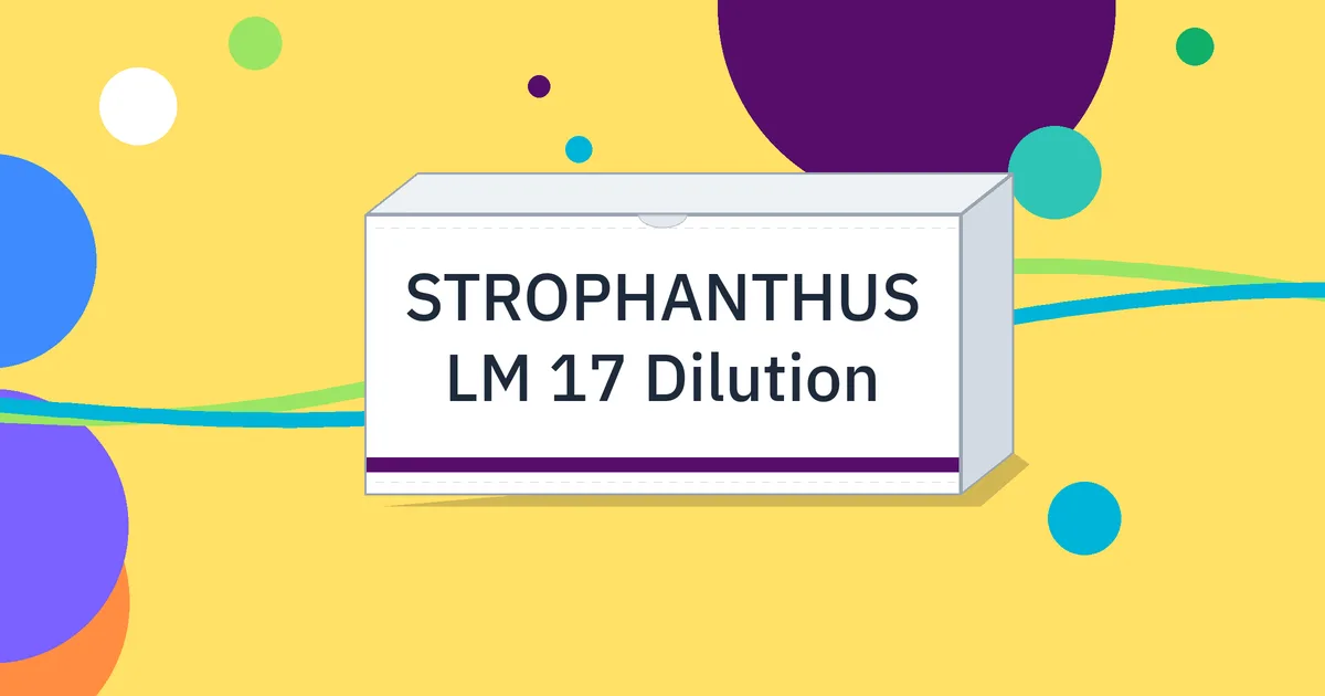 Symbolbild: Packung mit der Aufschrift STROPHANTHUS LM 17 Dilution (PZN 13204939) – Verfügbarkeit und Bezug in Apotheken in Frankfurt am Main