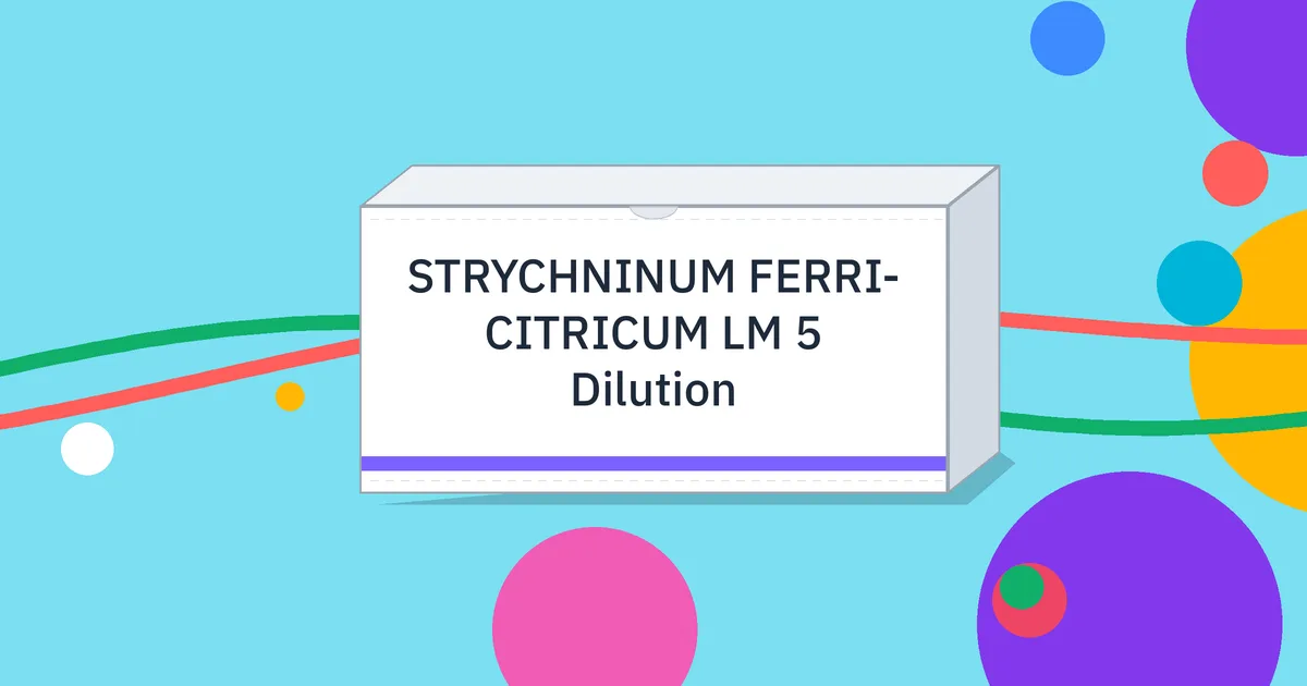 Symbolbild: Packung mit der Aufschrift STRYCHNINUM FERRI-CITRICUM LM 5 Dilution (PZN 13206163) – Verfügbarkeit und Bezug in Apotheken in Frankfurt am Main