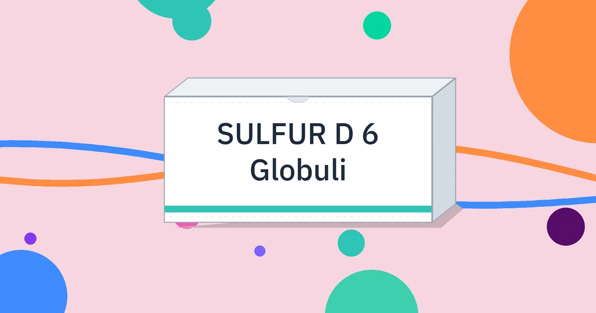 Symbolbild: Packung mit der Aufschrift SULFUR D 6 Globuli (PZN 08787873) – Verfügbarkeit und Bezug in Apotheken in Frankfurt am Main
