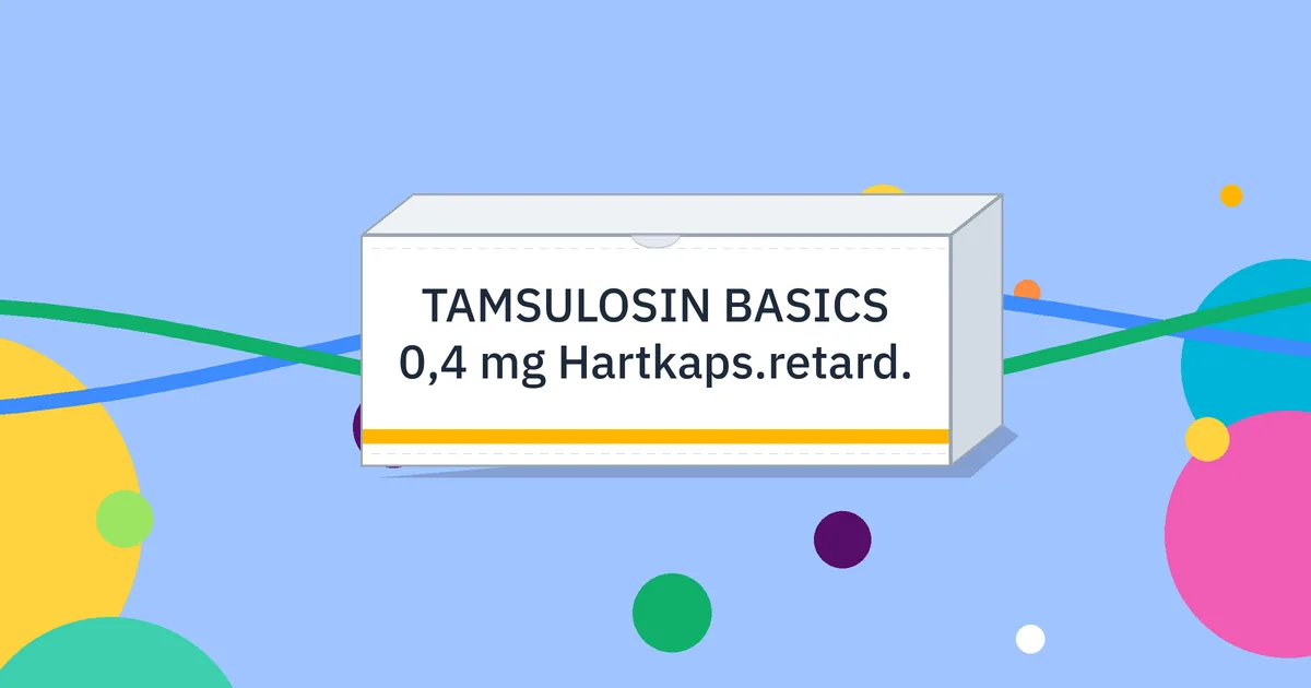 Symbolbild: Packung mit der Aufschrift TAMSULOSIN BASICS 0,4 mg Hartkaps.retard. (PZN 05123888) – Verfügbarkeit und Bezug in Apotheken in Frankfurt am Main