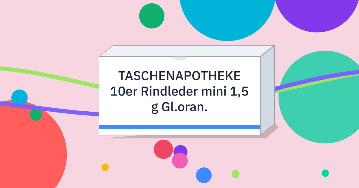 Symbolbild: Packung mit der Aufschrift TASCHENAPOTHEKE 10er Rindleder mini 1,5 g Gl.oran. (PZN 00420742) – Verfügbarkeit und Bezug in Apotheken in Frankfurt am Main