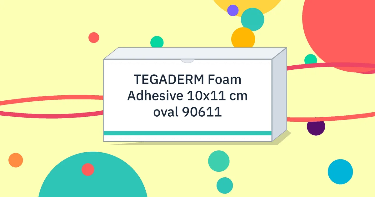 Symbolbild: Packung mit der Aufschrift TEGADERM Foam Adhesive 10x11 cm oval 90611 (PZN 11114936) – Verfügbarkeit und Bezug in Apotheken in Frankfurt am Main