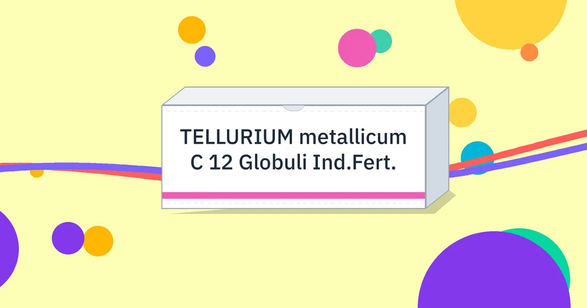Symbolbild: Packung mit der Aufschrift TELLURIUM metallicum C 12 Globuli Ind.Fert. (PZN 17676569) – Verfügbarkeit und Bezug in Apotheken in Frankfurt am Main