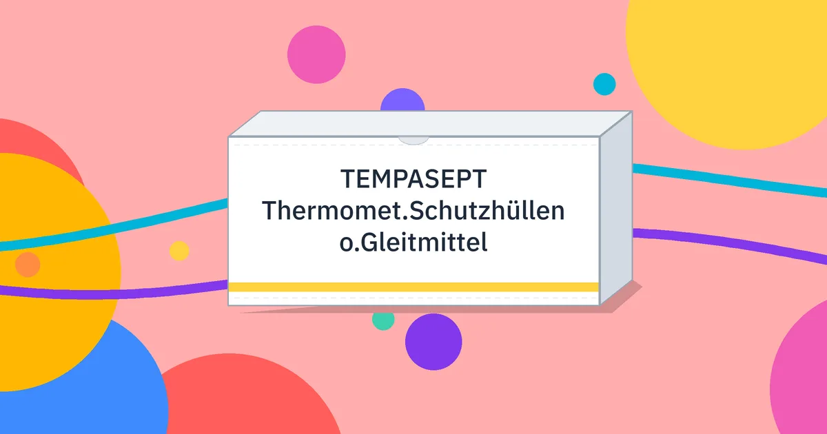 Symbolbild: Packung mit der Aufschrift TEMPASEPT Thermomet.Schutzhüllen o.Gleitmittel (PZN 05538833) – Verfügbarkeit und Bezug in Apotheken in Frankfurt am Main