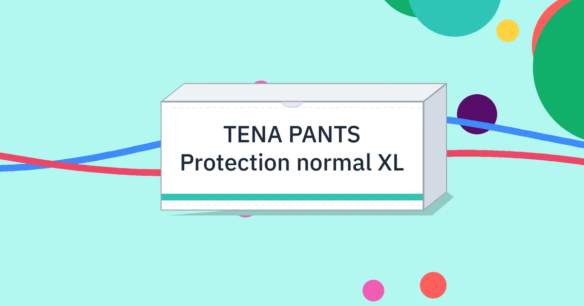 Symbolbild: Packung mit der Aufschrift TENA PANTS Protection normal XL (PZN 19297014) – Verfügbarkeit und Bezug in Apotheken in Frankfurt am Main