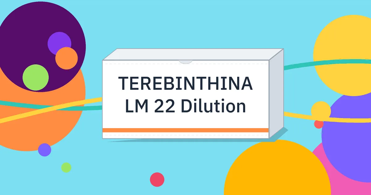 Symbolbild: Packung mit der Aufschrift TEREBINTHINA LM 22 Dilution (PZN 13216724) – Verfügbarkeit und Bezug in Apotheken in Frankfurt am Main
