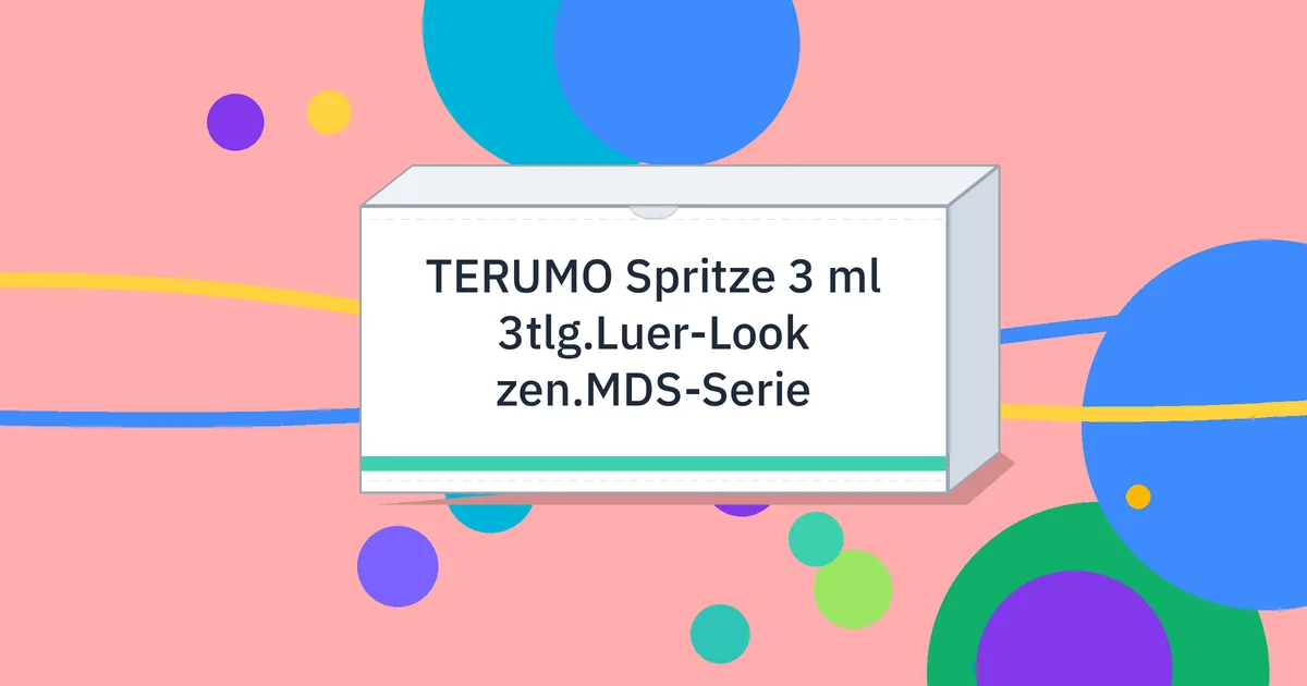 Symbolbild: Packung mit der Aufschrift TERUMO Spritze 3 ml 3tlg.Luer-Look zen.MDS-Serie (PZN 17631041) – Verfügbarkeit und Bezug in Apotheken in Frankfurt am Main