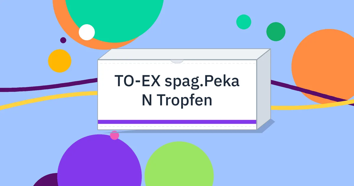 Symbolbild: Packung mit der Aufschrift TO-EX spag.Peka N Tropfen (PZN 02738684) – Verfügbarkeit und Bezug in Apotheken in Frankfurt am Main