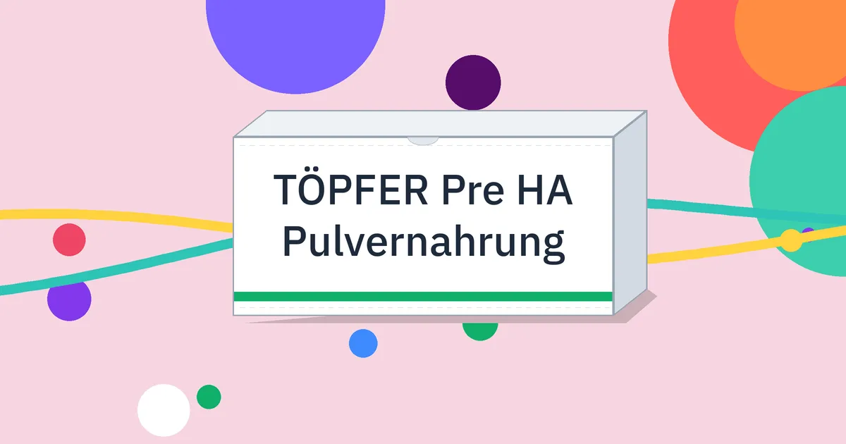 Symbolbild: Packung mit der Aufschrift TÖPFER Pre HA Pulvernahrung (PZN 18889474) – Verfügbarkeit und Bezug in Apotheken in Frankfurt am Main
