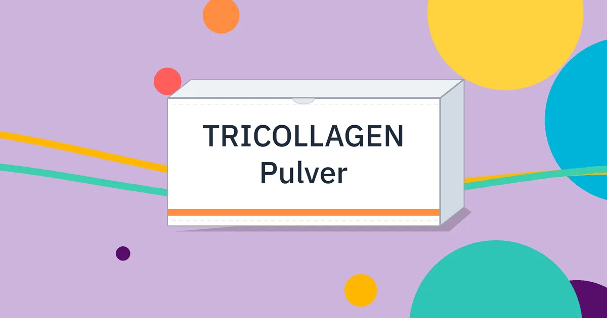 Symbolbild: Packung mit der Aufschrift TRICOLLAGEN Pulver (PZN 18351792) – Verfügbarkeit und Bezug in Apotheken in Frankfurt am Main