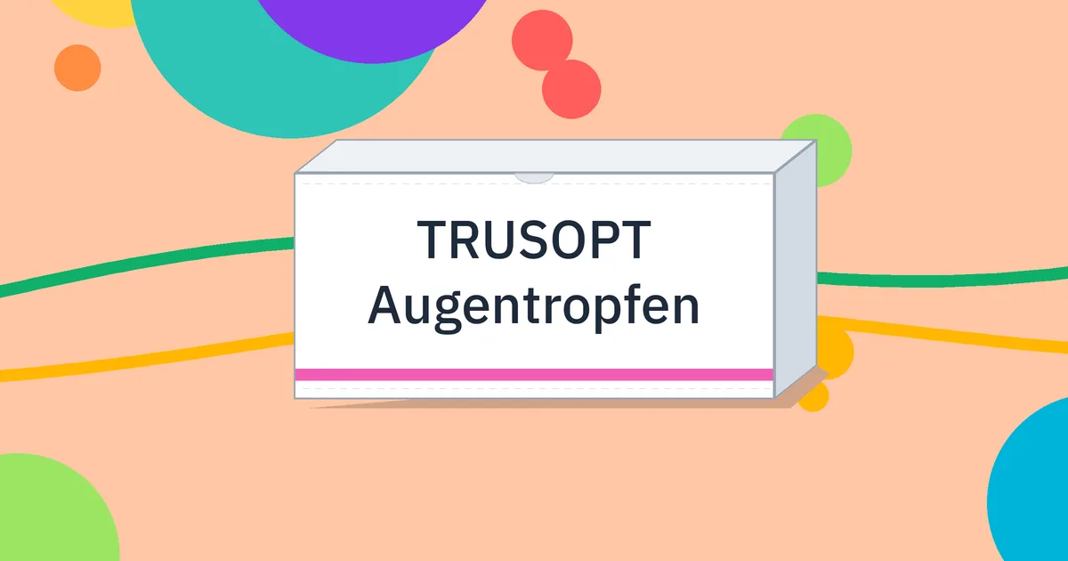 Symbolbild: Packung mit der Aufschrift TRUSOPT Augentropfen (PZN 06437904) – Verfügbarkeit und Bezug in Apotheken in Frankfurt am Main