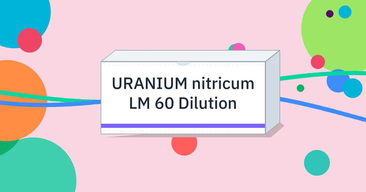 Symbolbild: Packung mit der Aufschrift URANIUM nitricum LM 60 Dilution (PZN 13256511) – Verfügbarkeit und Bezug in Apotheken in Frankfurt am Main