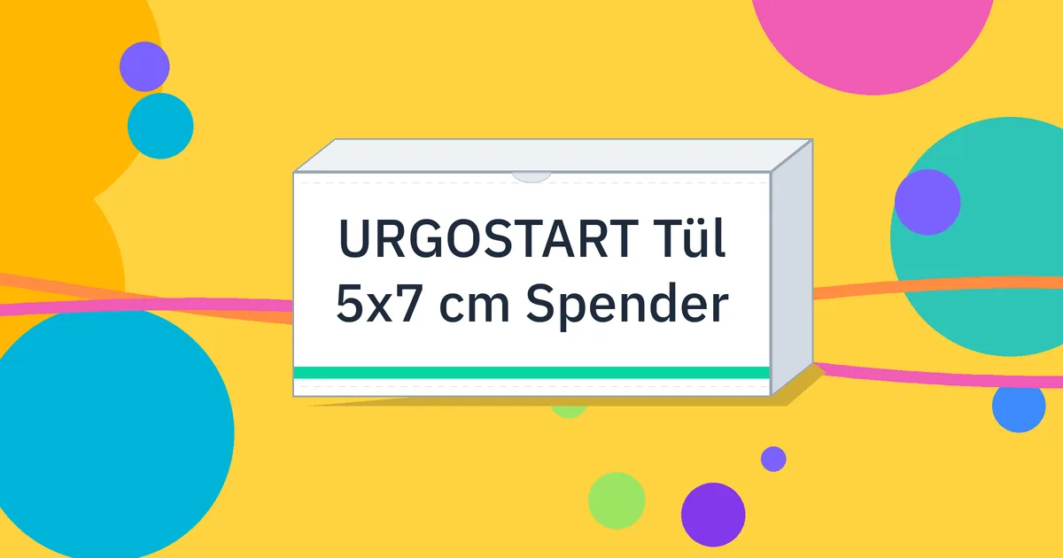 Symbolbild: Packung mit der Aufschrift URGOSTART Tül 5x7 cm Spender (PZN 09722812) – Verfügbarkeit und Bezug in Apotheken in Frankfurt am Main