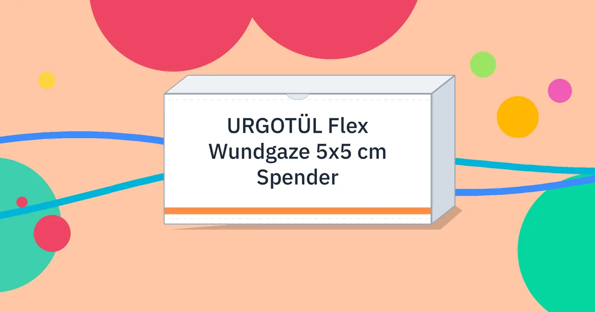 Symbolbild: Packung mit der Aufschrift URGOTÜL Flex Wundgaze 5x5 cm Spender (PZN 20864754) – Verfügbarkeit und Bezug in Apotheken in Frankfurt am Main