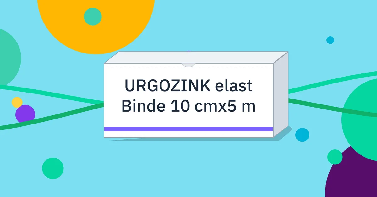 Symbolbild: Packung mit der Aufschrift URGOZINK elast Binde 10 cmx5 m (PZN 00754928) – Verfügbarkeit und Bezug in Apotheken in Frankfurt am Main