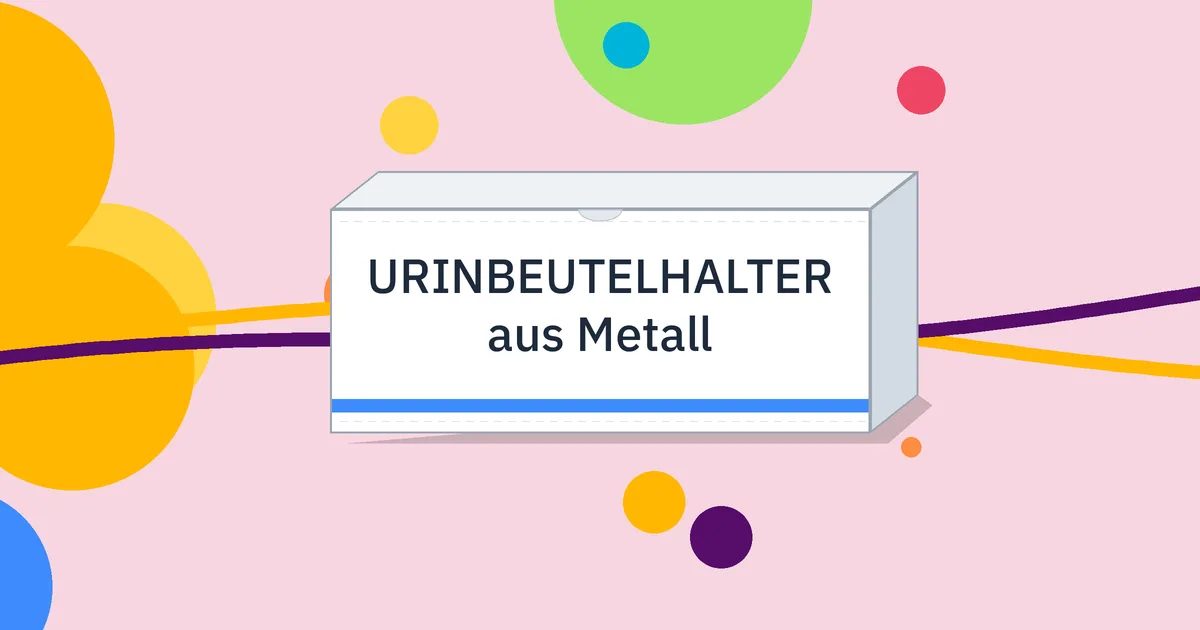 Symbolbild: Packung mit der Aufschrift URINBEUTELHALTER aus Metall (PZN 03625700) – Verfügbarkeit und Bezug in Apotheken in Frankfurt am Main
