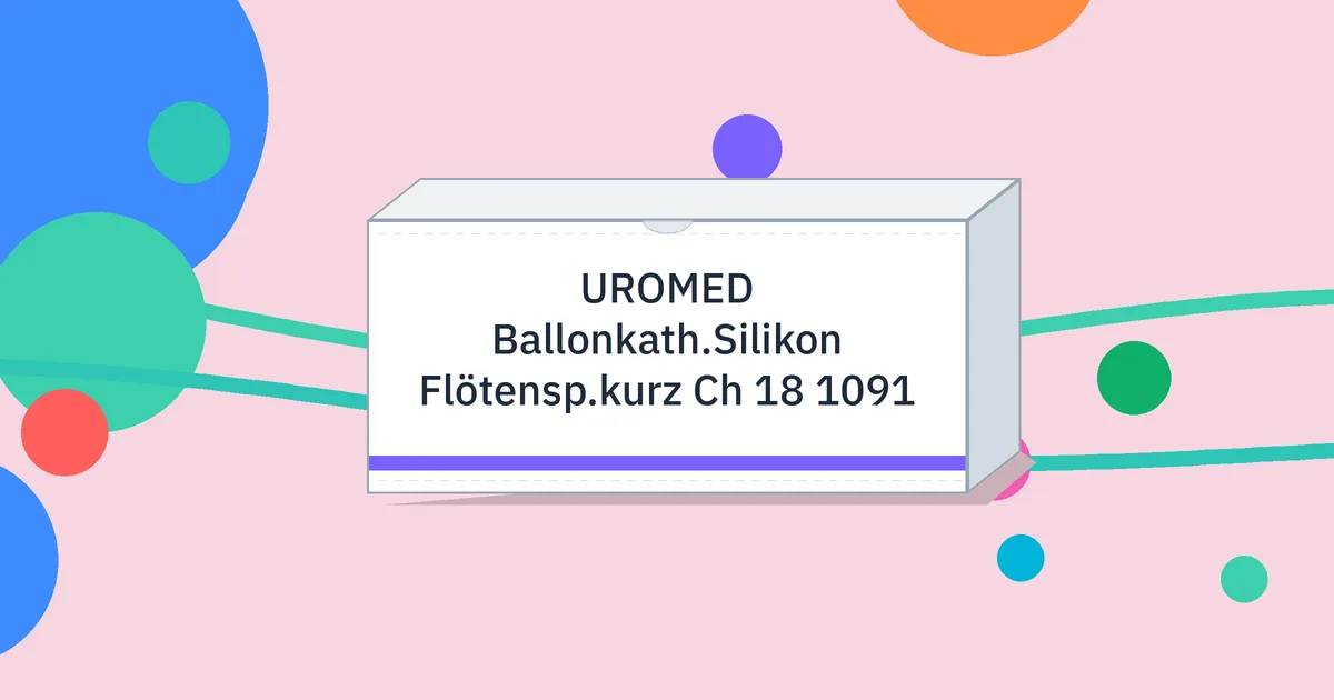Symbolbild: Packung mit der Aufschrift UROMED Ballonkath.Silikon Flötensp.kurz Ch 18 1091 (PZN 03953717) – Verfügbarkeit und Bezug in Apotheken in Frankfurt am Main