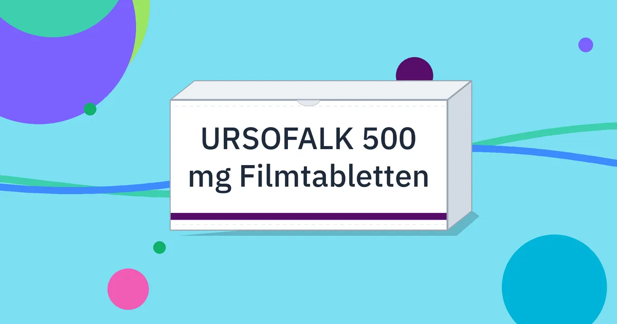 Symbolbild: Packung mit der Aufschrift URSOFALK 500 mg Filmtabletten (PZN 10972980) – Verfügbarkeit und Bezug in Apotheken in Frankfurt am Main