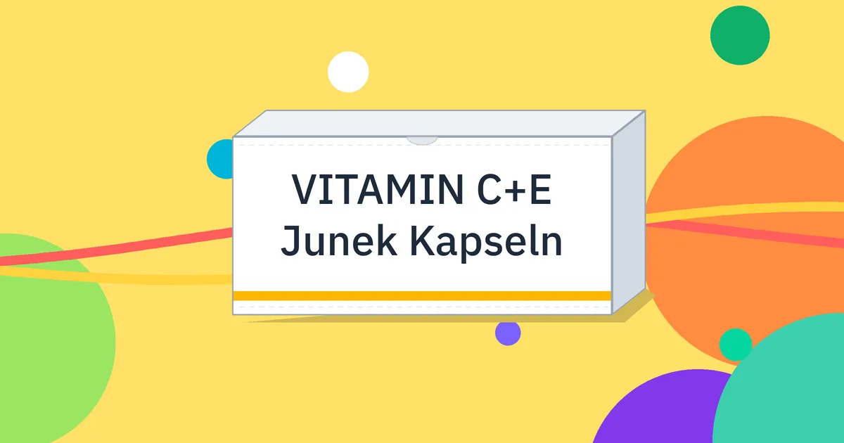 Symbolbild: Packung mit der Aufschrift VITAMIN C+E Junek Kapseln (PZN 00136892) – Verfügbarkeit und Bezug in Apotheken in Frankfurt am Main
