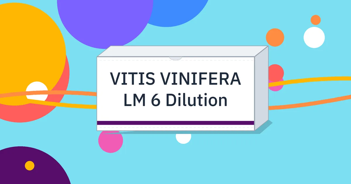Symbolbild: Packung mit der Aufschrift VITIS VINIFERA LM 6 Dilution (PZN 13279535) – Verfügbarkeit und Bezug in Apotheken in Frankfurt am Main