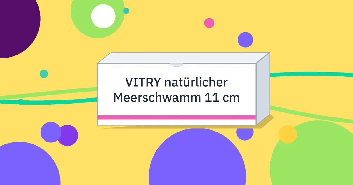 Symbolbild: Packung mit der Aufschrift VITRY natürlicher Meerschwamm 11 cm (PZN 10820767) – Verfügbarkeit und Bezug in Apotheken in Frankfurt am Main