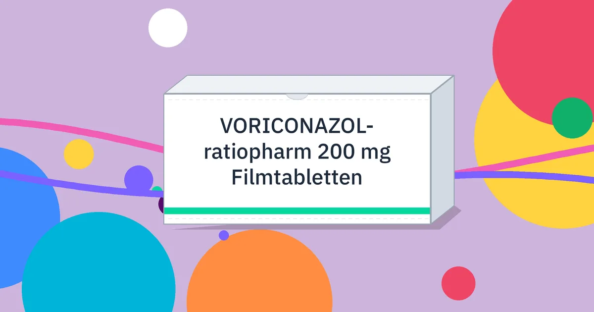Symbolbild: Packung mit der Aufschrift VORICONAZOL-ratiopharm 200 mg Filmtabletten (PZN 11160994) – Verfügbarkeit und Bezug in Apotheken in Frankfurt am Main