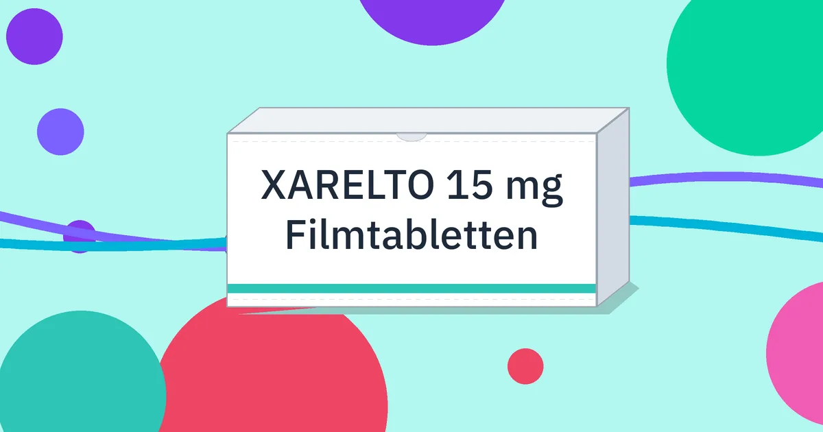 Symbolbild: Packung mit der Aufschrift XARELTO 15 mg Filmtabletten (PZN 10012151) – Verfügbarkeit und Bezug in Apotheken in Frankfurt am Main