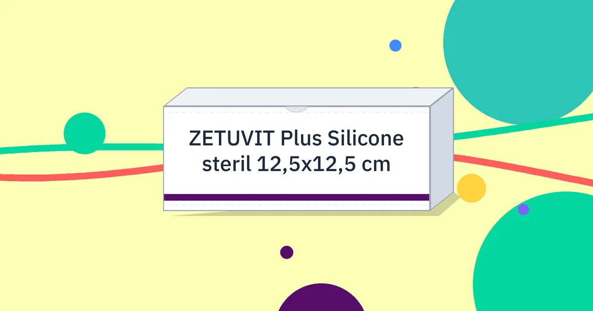 Symbolbild: Packung mit der Aufschrift ZETUVIT Plus Silicone steril 12,5x12,5 cm (PZN 17909016) – Verfügbarkeit und Bezug in Apotheken in Frankfurt am Main