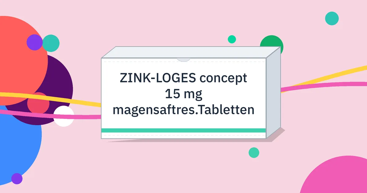 Symbolbild: Packung mit der Aufschrift ZINK-LOGES concept 15 mg magensaftres.Tabletten (PZN 18398701) – Verfügbarkeit und Bezug in Apotheken in Frankfurt am Main