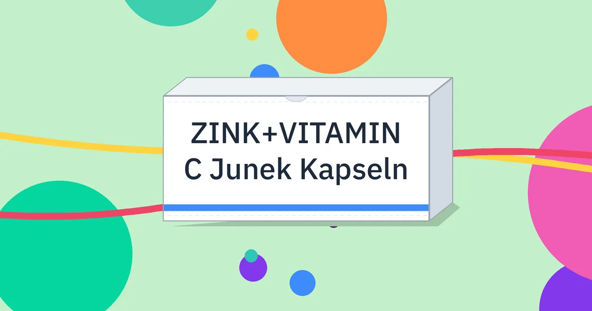 Symbolbild: Packung mit der Aufschrift ZINK+VITAMIN C Junek Kapseln (PZN 10053492) – Verfügbarkeit und Bezug in Apotheken in Frankfurt am Main