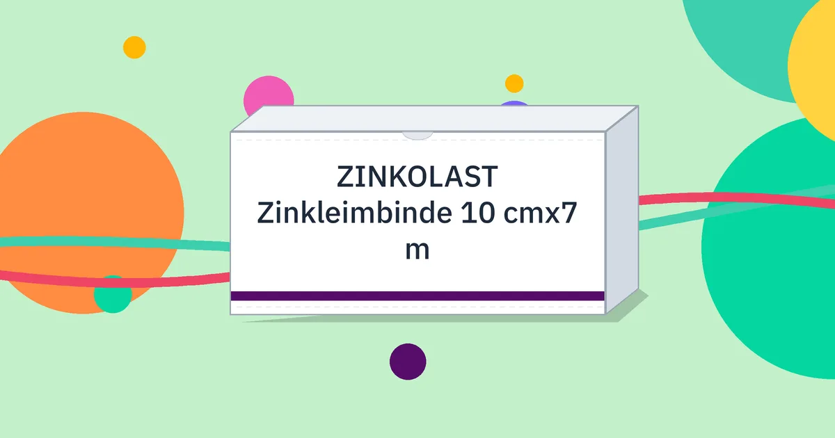 Symbolbild: Packung mit der Aufschrift ZINKOLAST Zinkleimbinde 10 cmx7 m (PZN 01576601) – Verfügbarkeit und Bezug in Apotheken in Frankfurt am Main