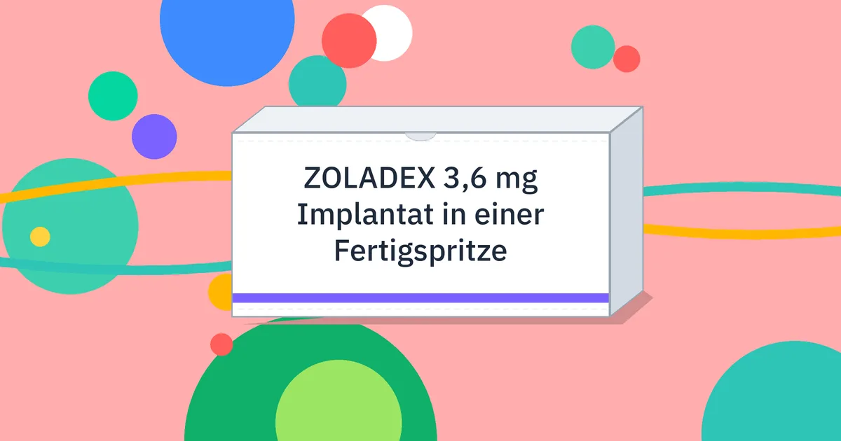Symbolbild: Packung mit der Aufschrift ZOLADEX 3,6 mg Implantat in einer Fertigspritze (PZN 09921569) – Verfügbarkeit und Bezug in Apotheken in Frankfurt am Main