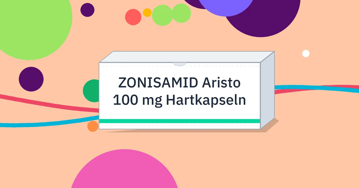 Symbolbild: Packung mit der Aufschrift ZONISAMID Aristo 100 mg Hartkapseln (PZN 11853415) – Verfügbarkeit und Bezug in Apotheken in Frankfurt am Main