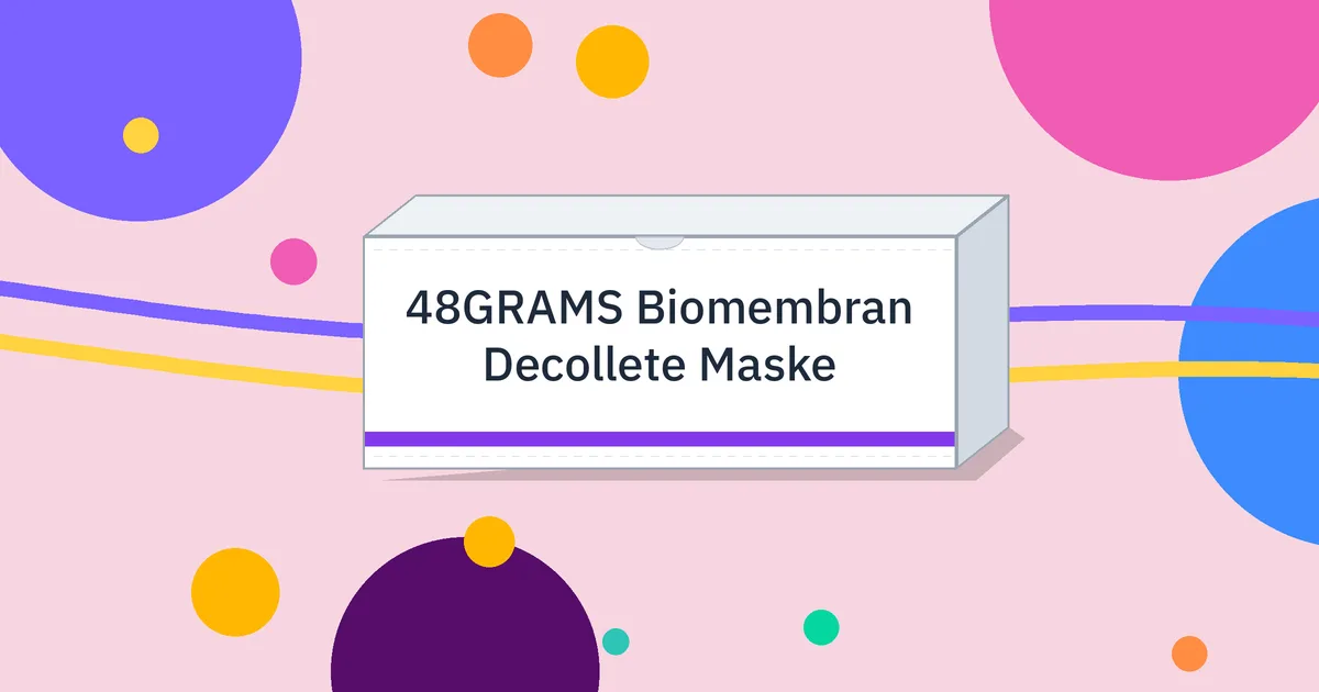 Symbolbild: Packung mit der Aufschrift 48GRAMS Biomembran Decollete Maske (PZN 18678180) – Verfügbarkeit und Bezug in Apotheken in Frankfurt am Main