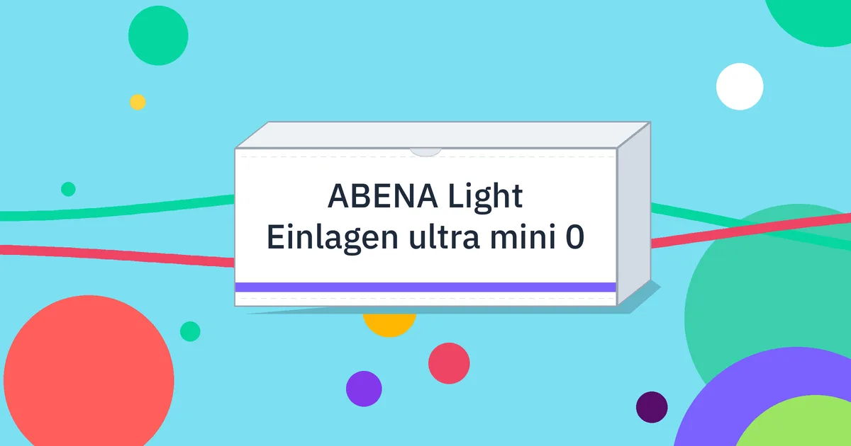 Symbolbild: Packung mit der Aufschrift ABENA Light Einlagen ultra mini 0 (PZN 13702353) – Verfügbarkeit und Bezug in Apotheken in Frankfurt am Main