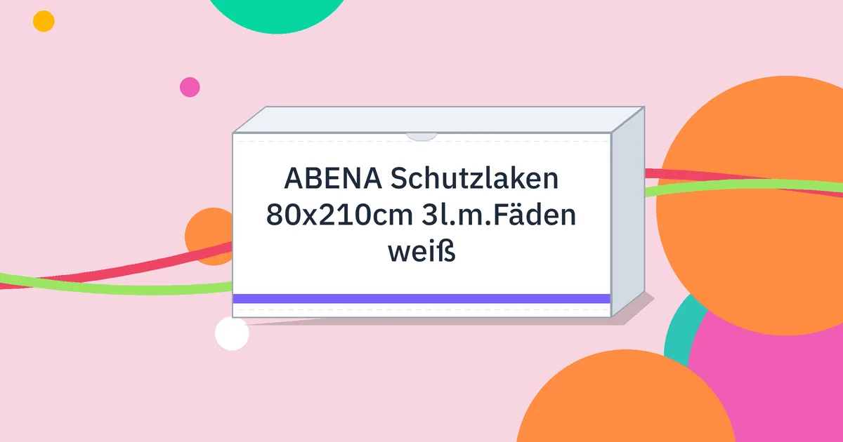 Symbolbild: Packung mit der Aufschrift ABENA Schutzlaken 80x210cm 3l.m.Fäden weiß (PZN 18780197) – Verfügbarkeit und Bezug in Apotheken in Frankfurt am Main