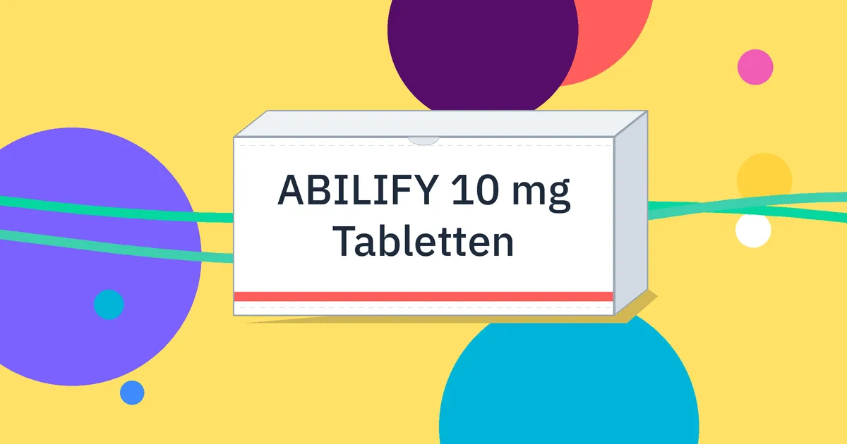 Symbolbild: Packung mit der Aufschrift ABILIFY 10 mg Tabletten (PZN 06057975) – Verfügbarkeit und Bezug in Apotheken in Frankfurt am Main
