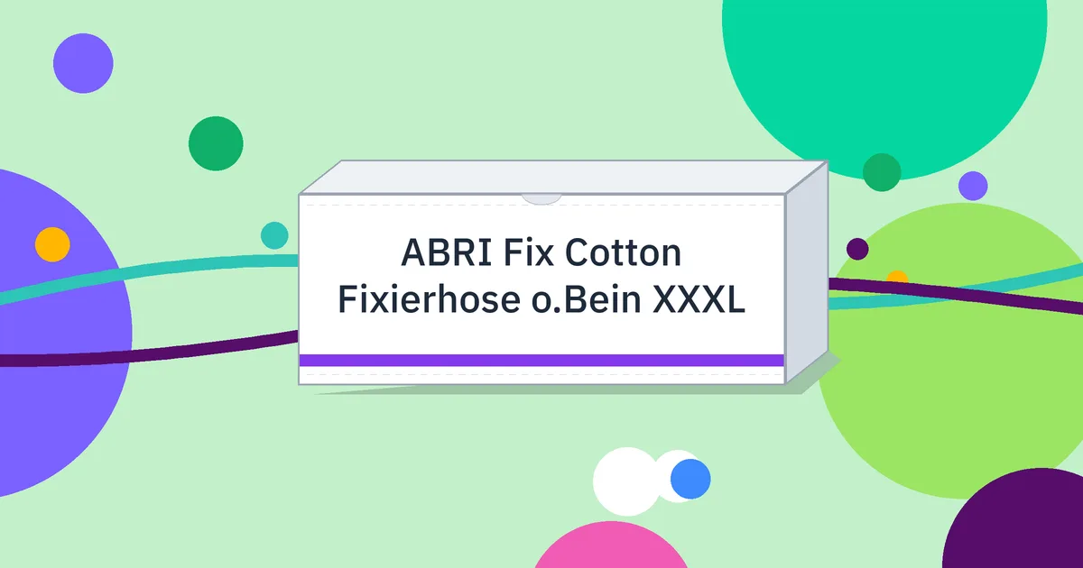 Symbolbild: Packung mit der Aufschrift ABRI Fix Cotton Fixierhose o.Bein XXXL (PZN 12502557) – Verfügbarkeit und Bezug in Apotheken in Frankfurt am Main