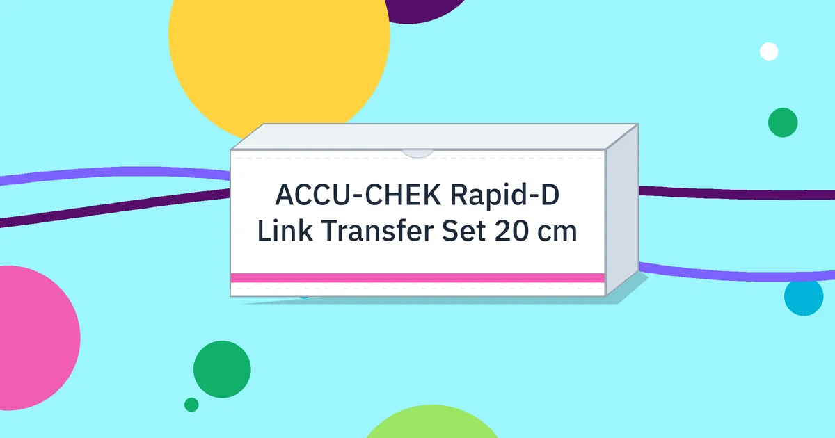 Symbolbild: Packung mit der Aufschrift ACCU-CHEK Rapid-D Link Transfer Set 20 cm (PZN 16787166) – Verfügbarkeit und Bezug in Apotheken in Frankfurt am Main
